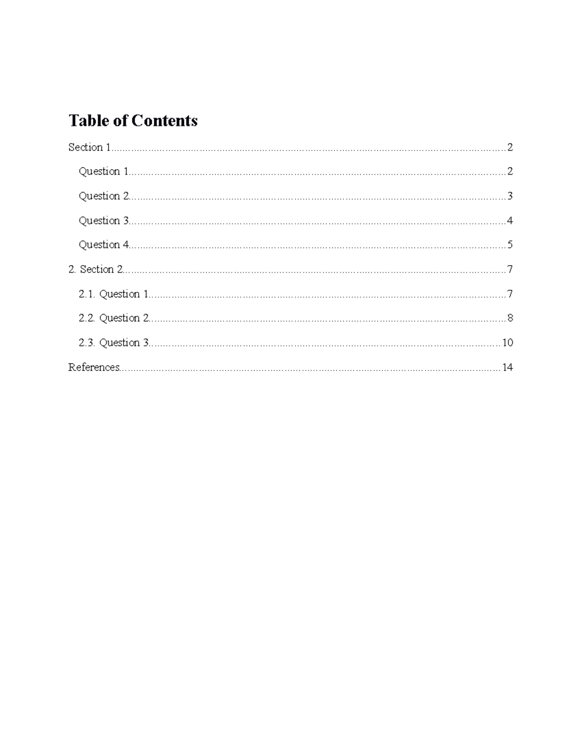 Operations management assignment - Table of Contents Section - Studocu
