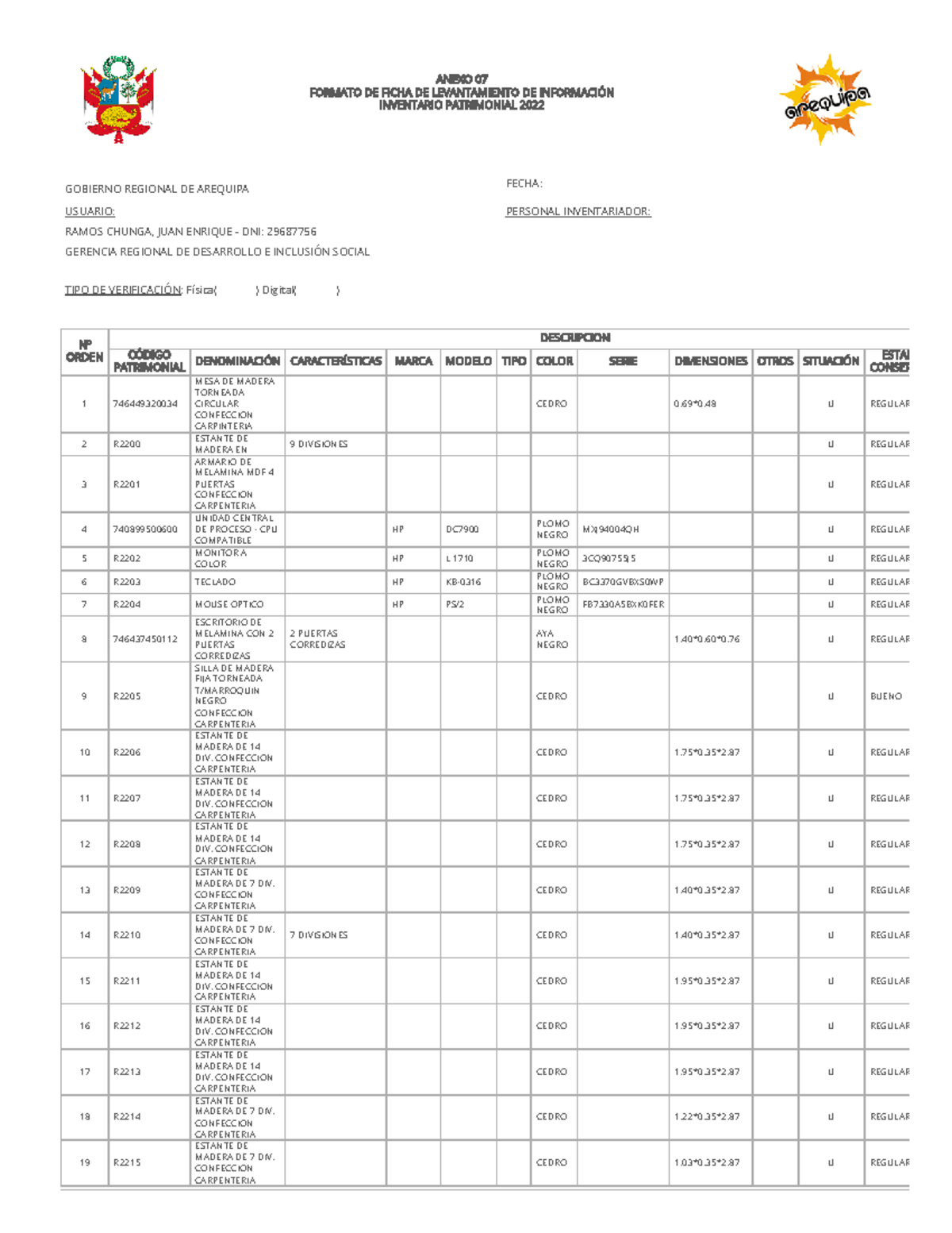 Ui - Marketing - ANEXO 07 FORMATO DE FICHA DE LEVANTAMIENTO DE INFORMACIÓN INVENTARIO ...