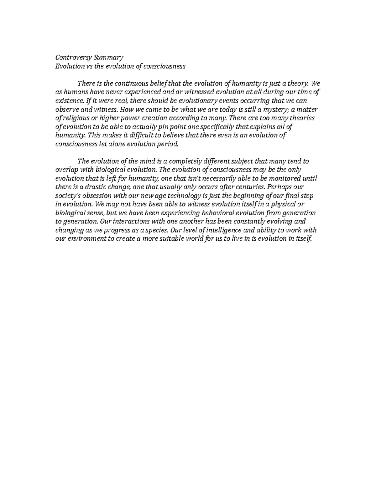 Controversy Summary for research paper - Controversy Summary Evolution ...