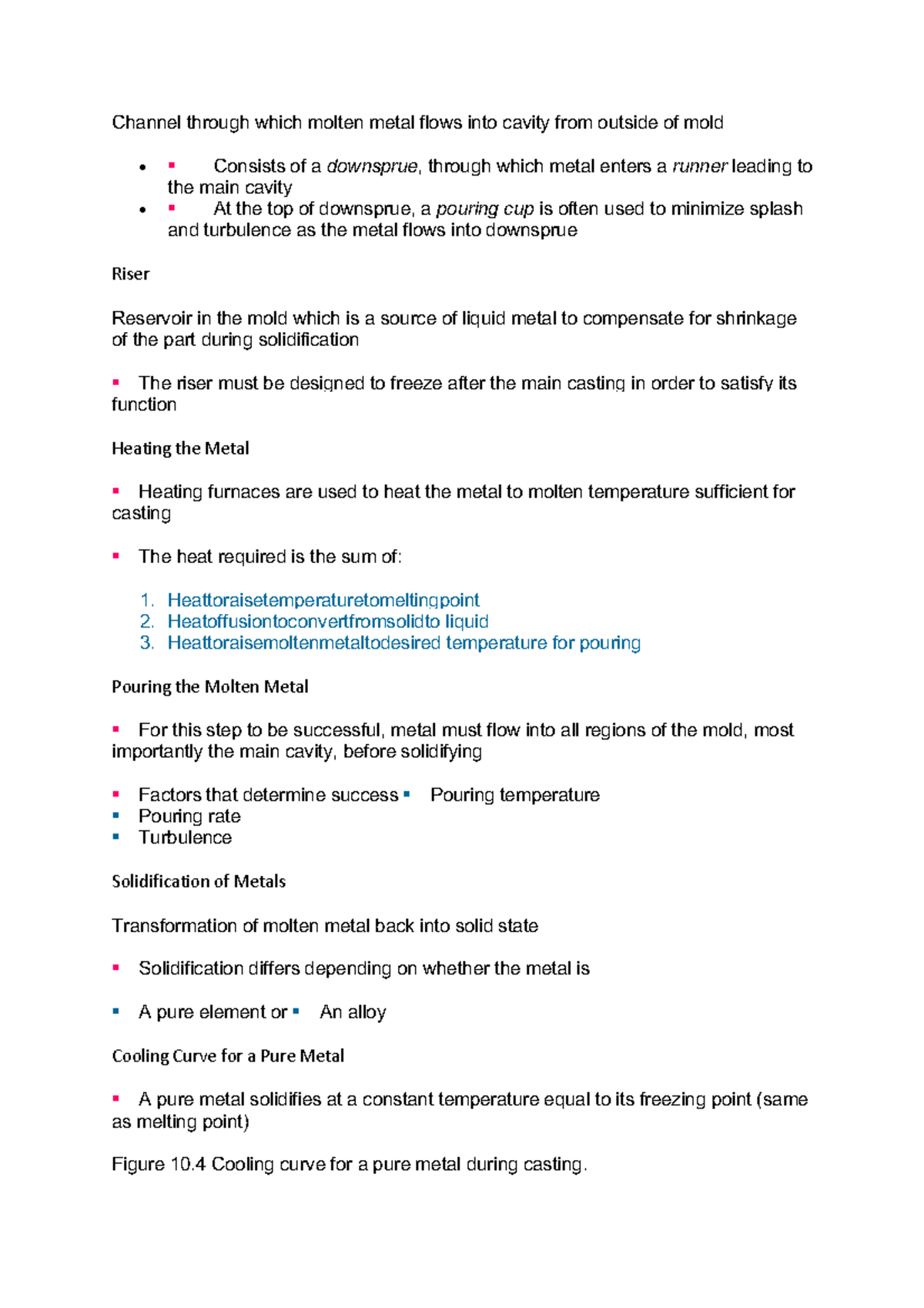 Fundamentals OF Metal Casting Lecture-2 - Channel through which molten ...