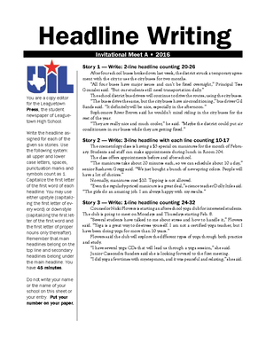 Copyreading and headline writing with answers inn worksheet 1 - Copy Editing and Proofreading ...