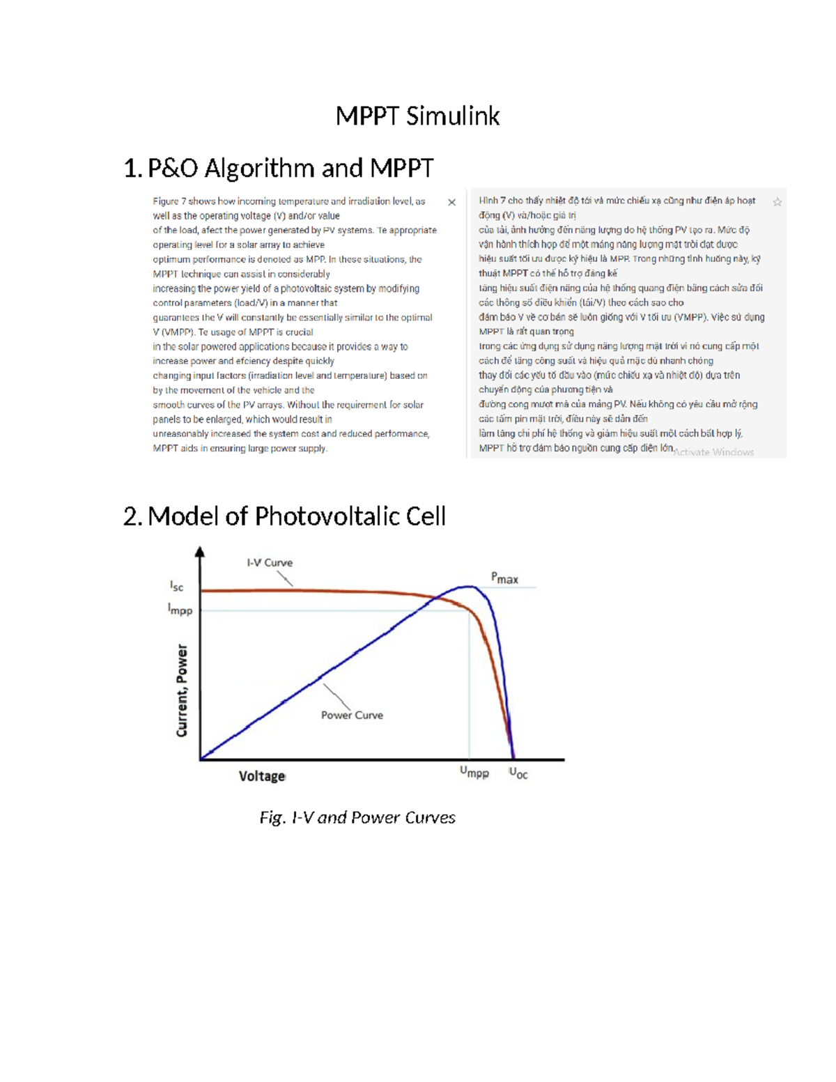 MPPT Simulink - mô phỏng thuật toán mppt - MPPT Simulink 1. P&O Algorithm and MPPT 2. Model of ...