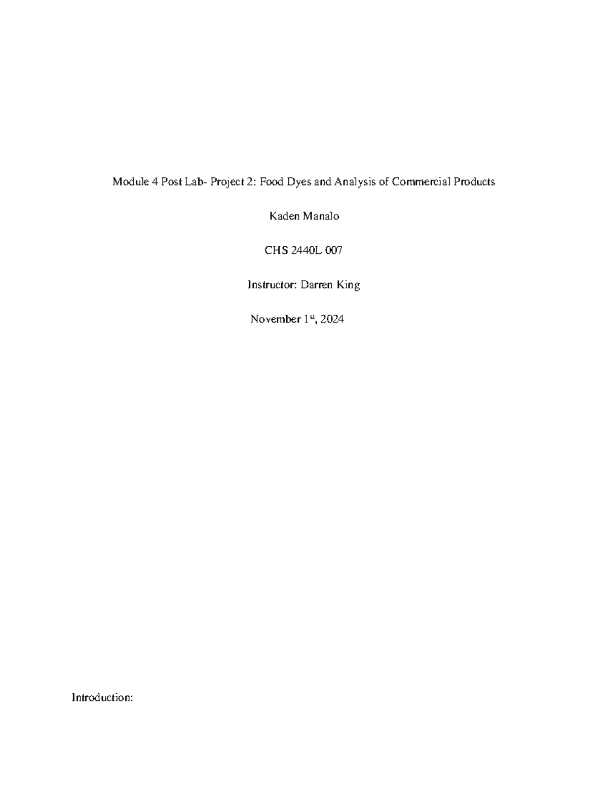 Module 4 Post Lab - Postlab (need to see examples)(don't reference this) - Module 4 Post Lab ...