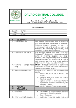 4As DLP 1 - 4As lesson plan template - A DETAILED LESSON PLAN IN ...