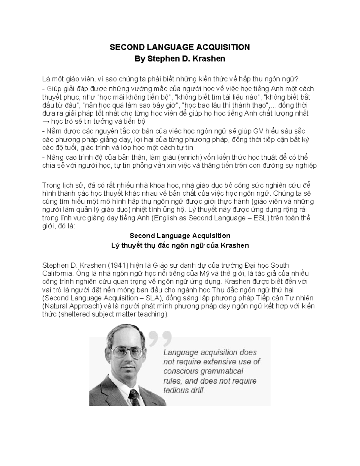 Guideline - Second Language Acquisition - SECOND LANGUAGE ACQUISITION ...