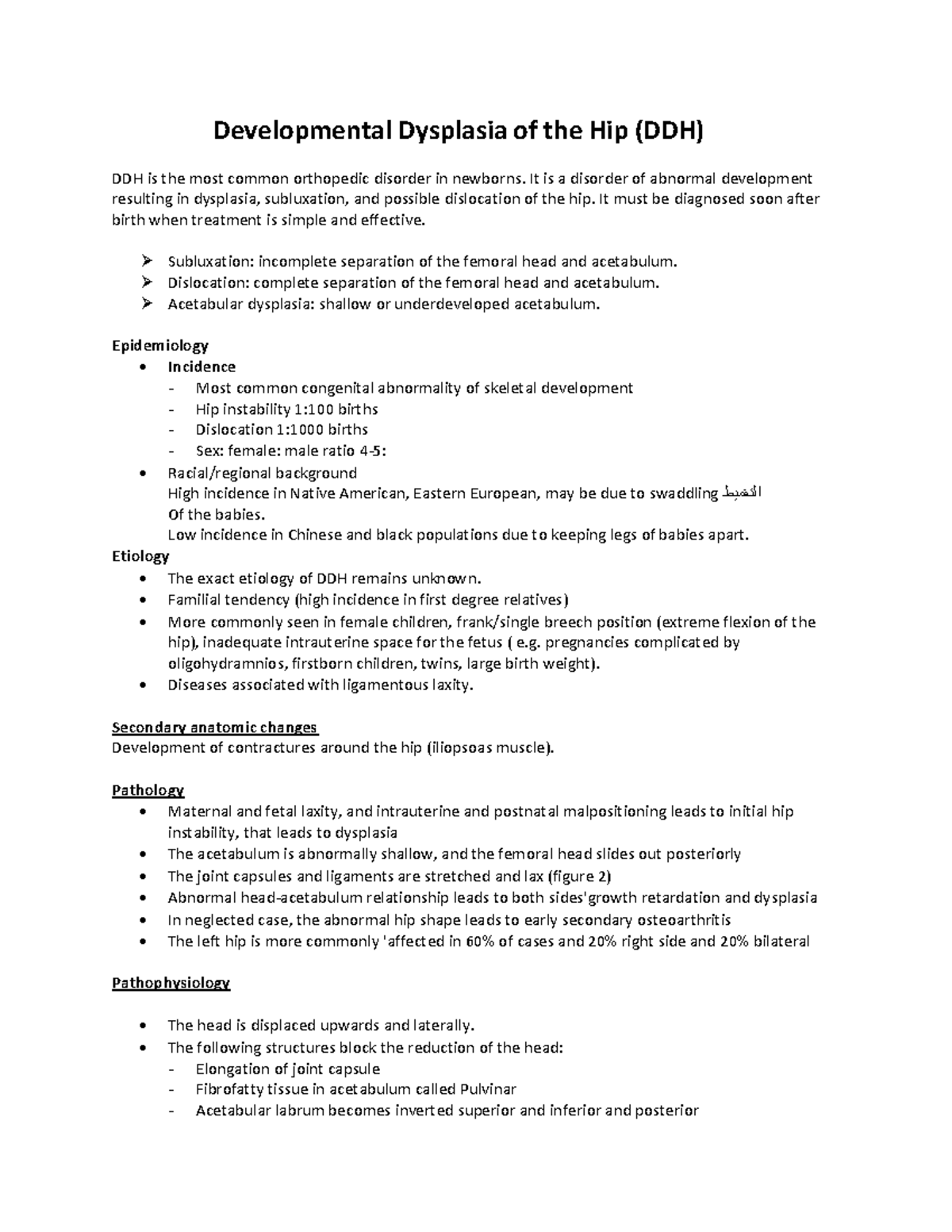 Developemental hip dysplasia - Developmental Dysplasia of the Hip (DDH ...