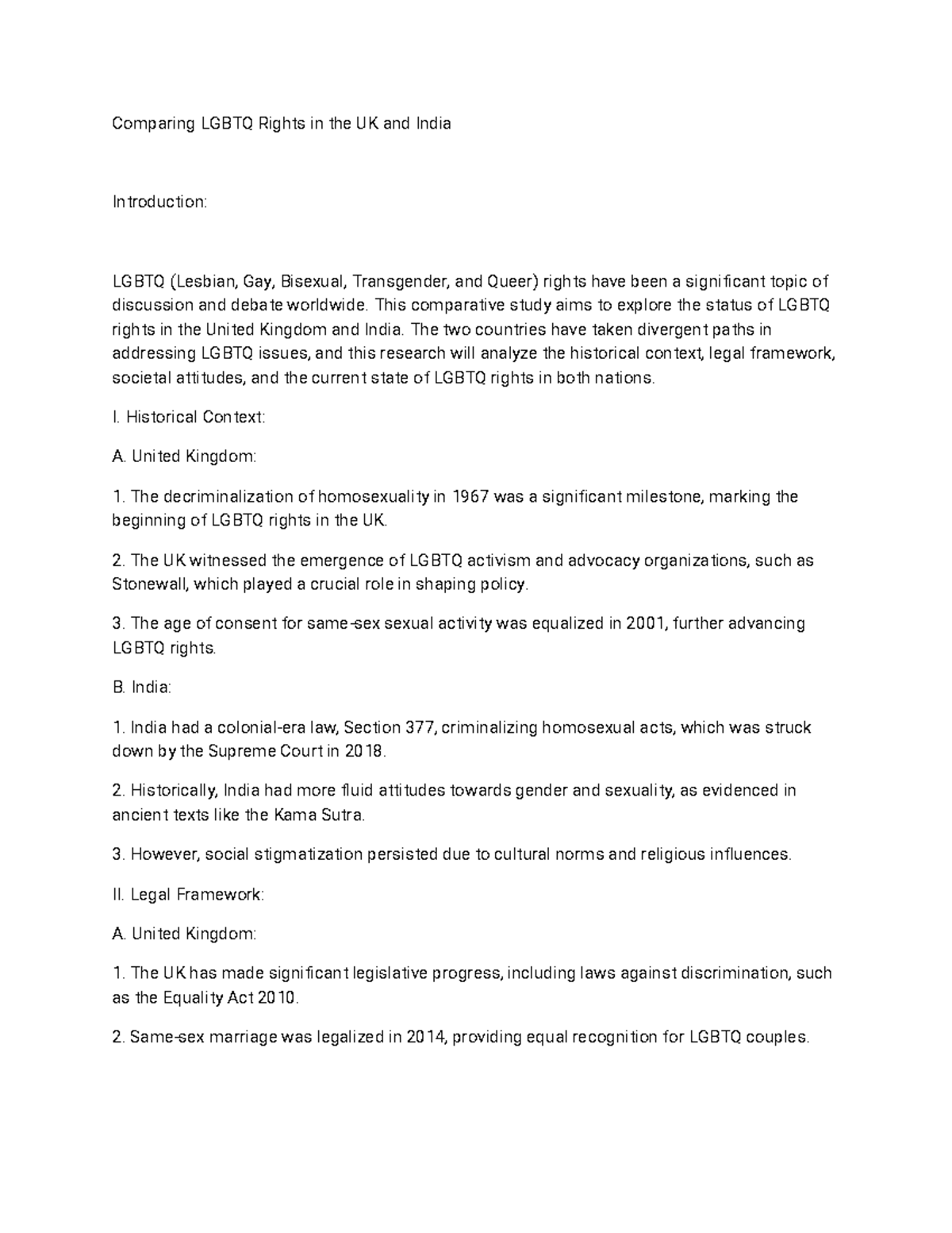Comparing Lgbtq-WPS Office - Comparing LGBTQ Rights in the UK and India ...
