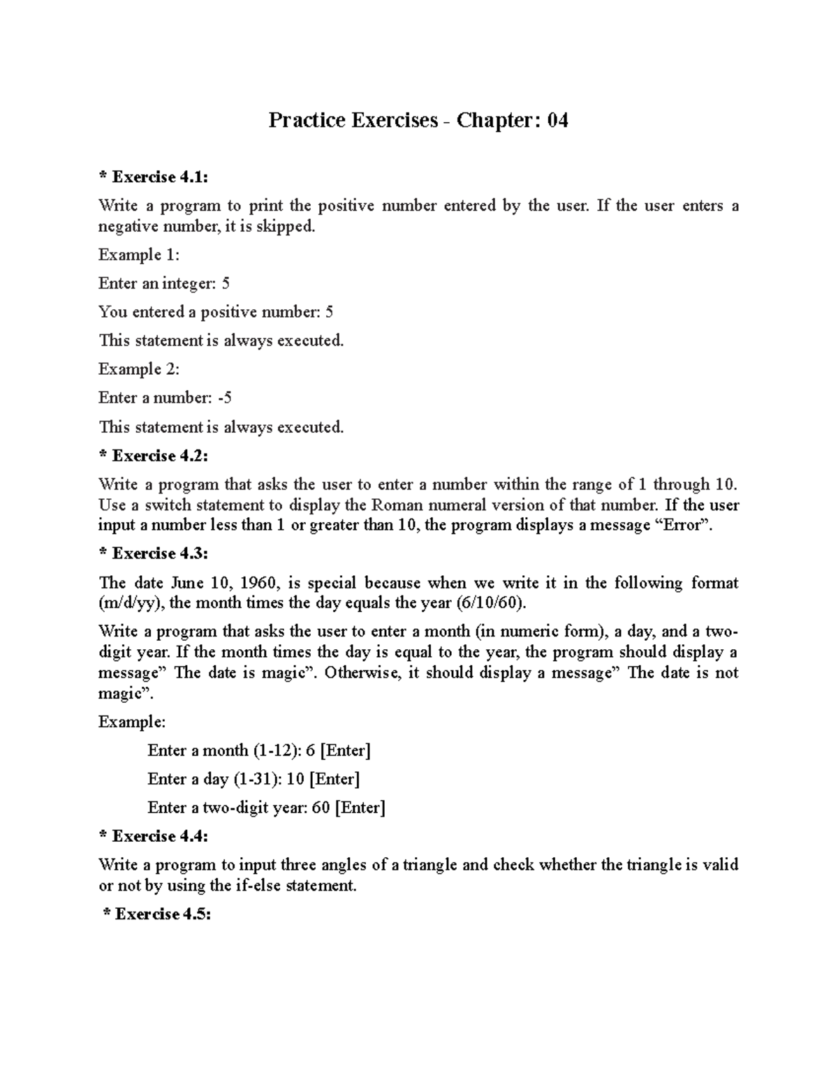 IF Exercises 123 Practice Exercises Chapter 04 Exercise 4 Write if-exercises-123-practice-exercises-chapter-04-exercise-4-write