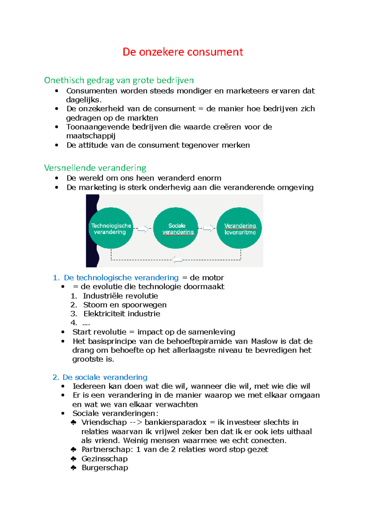 H1-De onzekere consument - De onzekere consument Onethisch gedrag van grote bedrijven ...