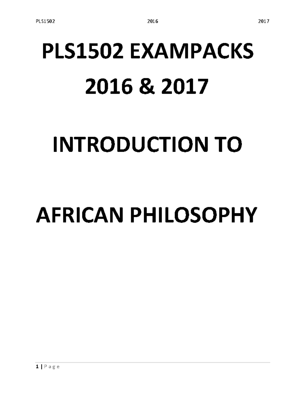 4 5906499429879252776 - PLS1502 EXAMPACKS 2016 & 2017 INTRODUCTION TO ...
