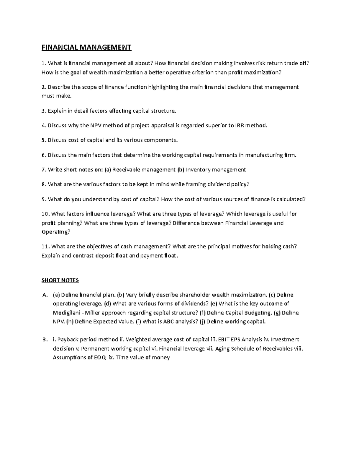 Financial Management - FINANCIAL MANAGEMENT What is financial ...