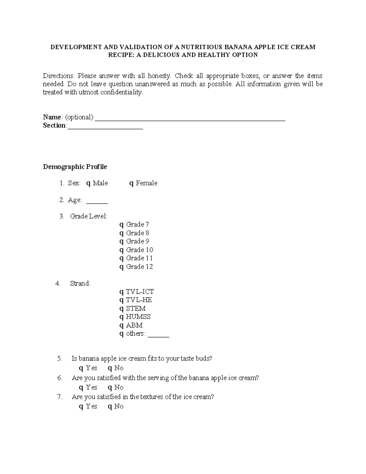 Group 1 questionnaire - REVIEWER - DEVELOPMENT AND VALIDATION OF A ...