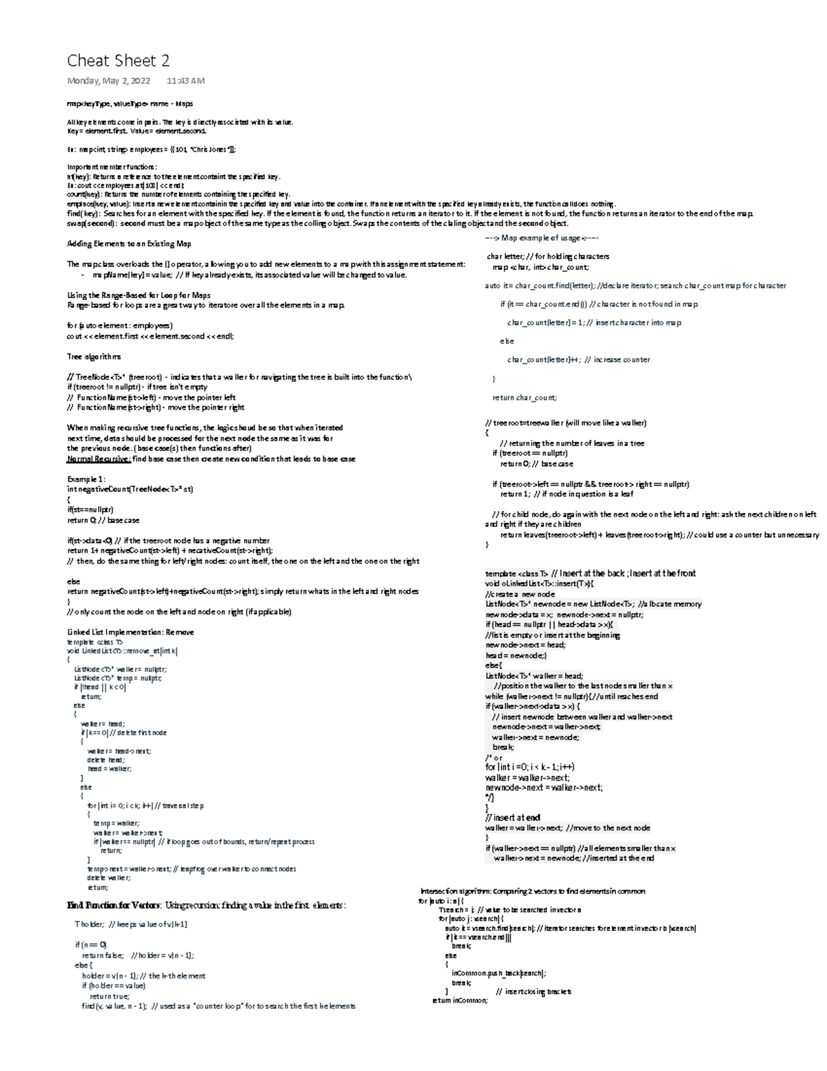 Final Review Notes - Studocu