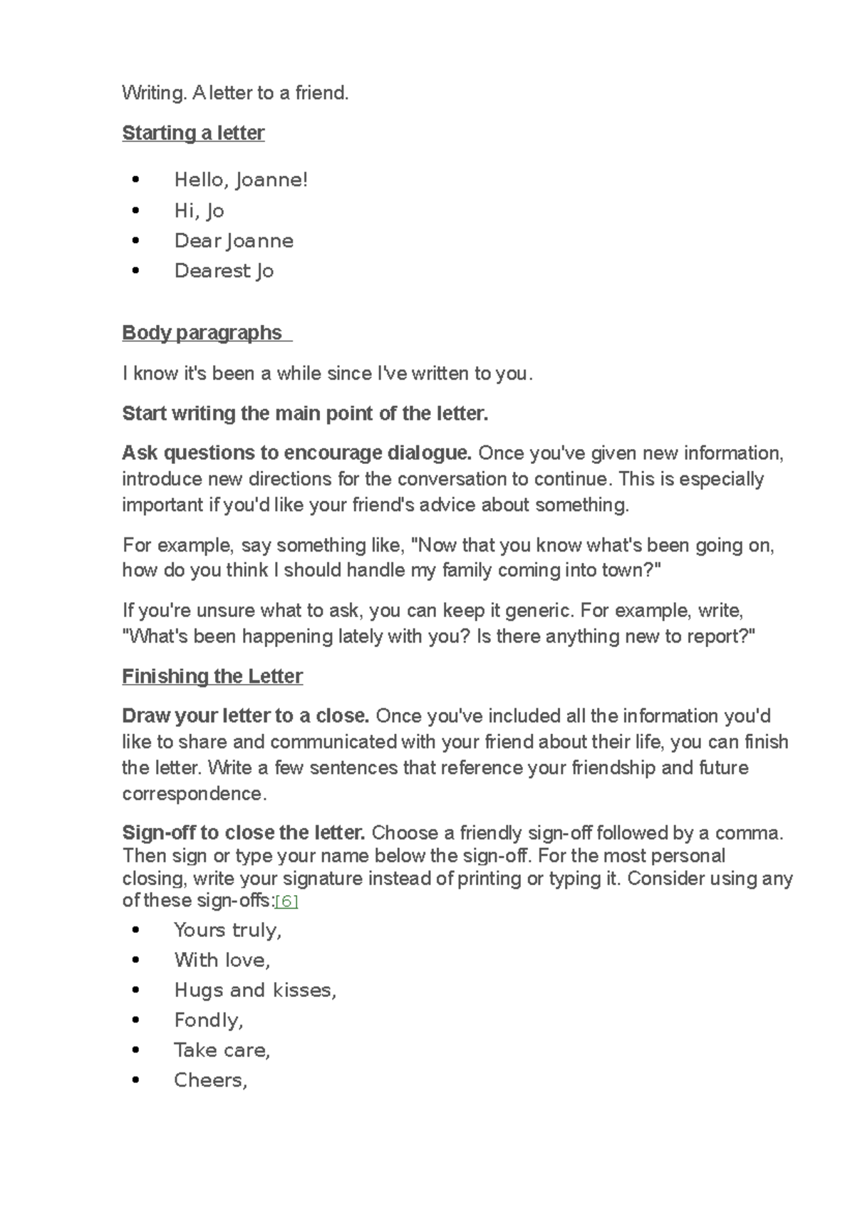 Writing a letter - лист - Writing. A letter to a friend. Starting a ...