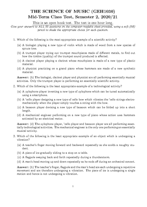 Mid Term Sem 1 1415 - Mid Term - THE SCIENCE OF MUSIC (PC1327/GEK1519 ...