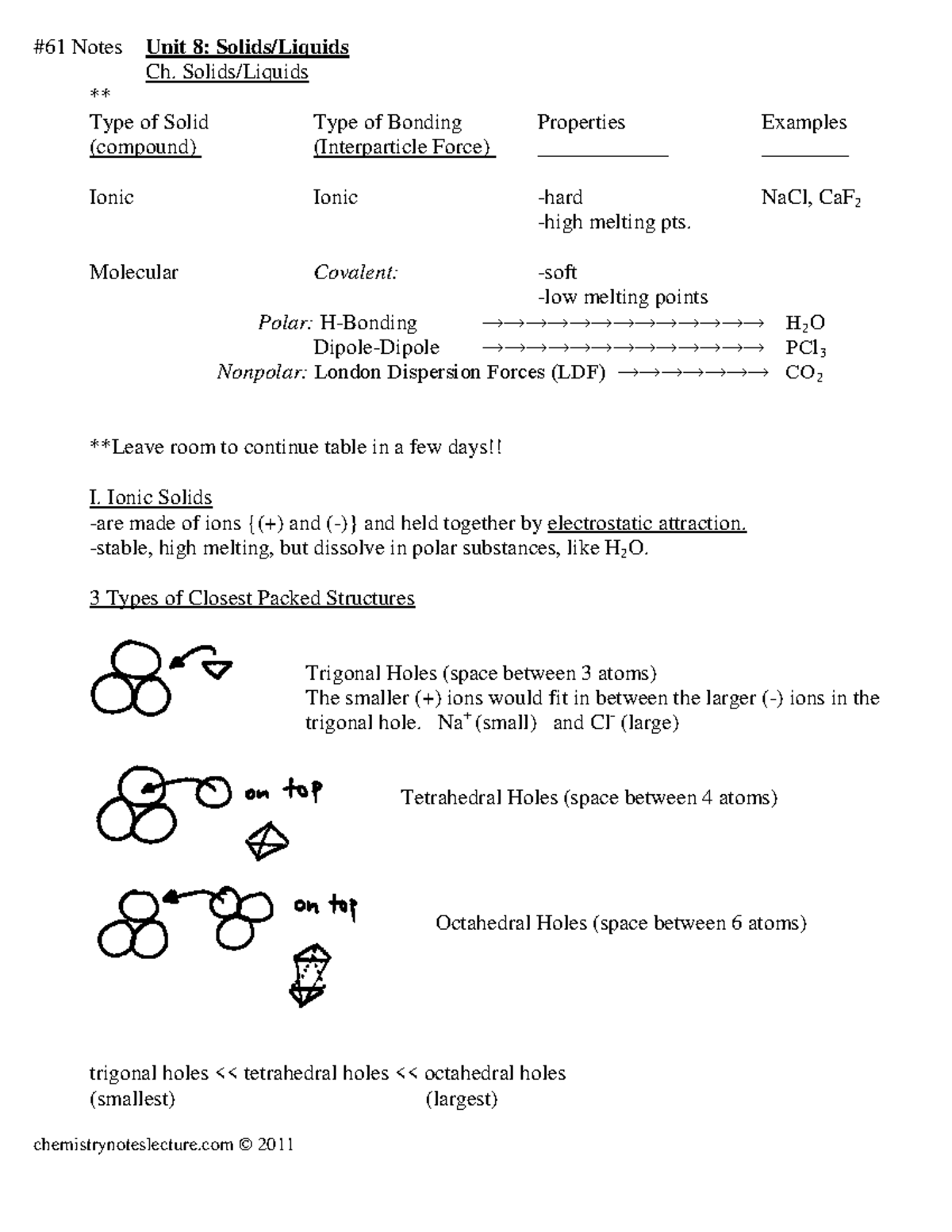 Hc8solidsliquids - solid to liquids gas chemistry notes - #61 Notes ...