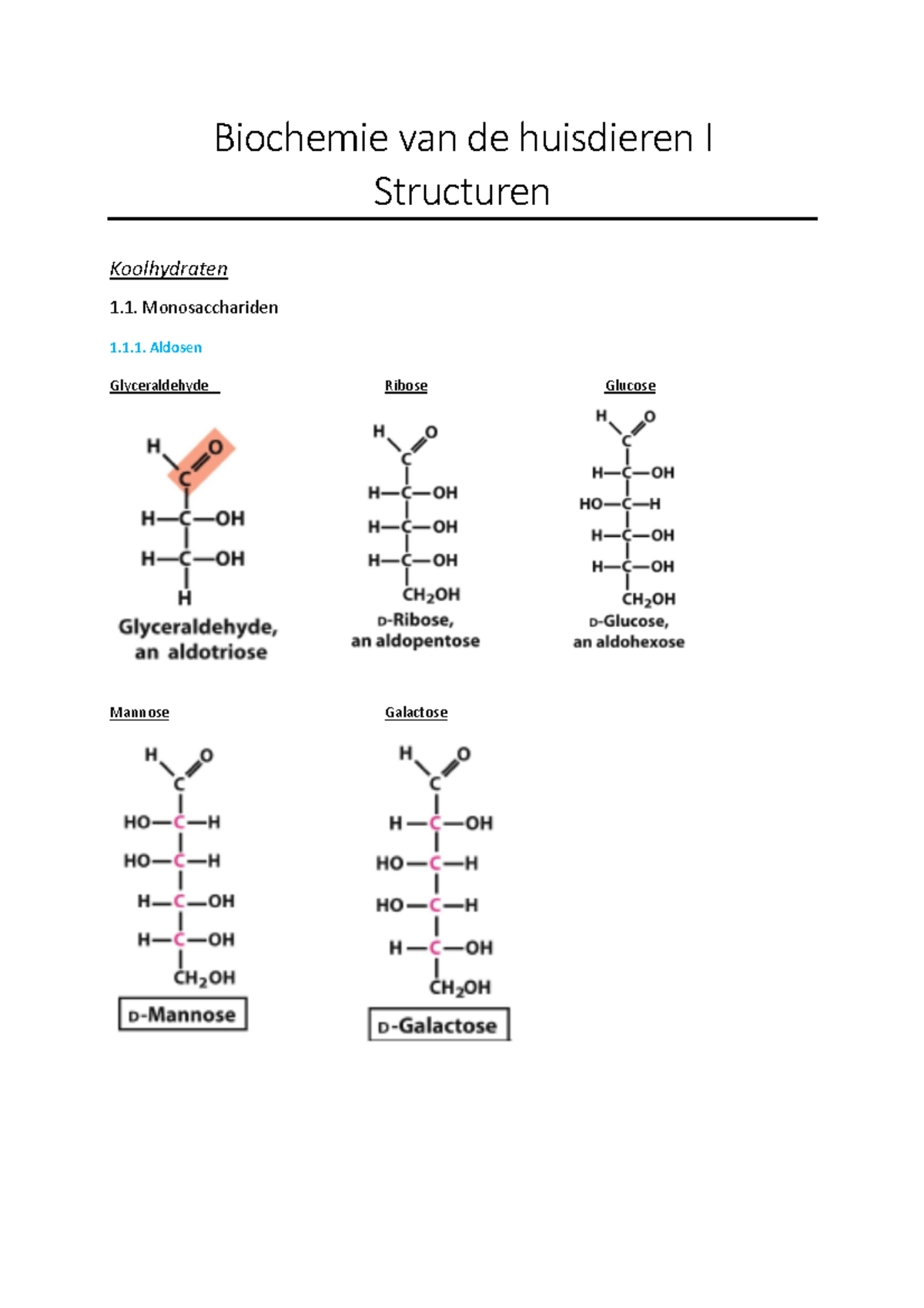 Biochemie van de huisdieren I STRUCTUREN - Biochemie van de huisdieren ...