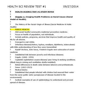 HS1001 Midterm #1 Prep - Week 1-3 notes - Week 1: Introduction to ...