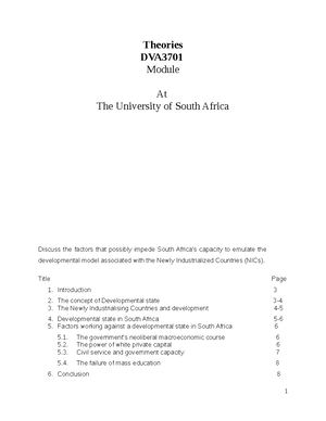 DVA1502 MAY JUNE EXAM - DVA1501 - Unisa - Studocu