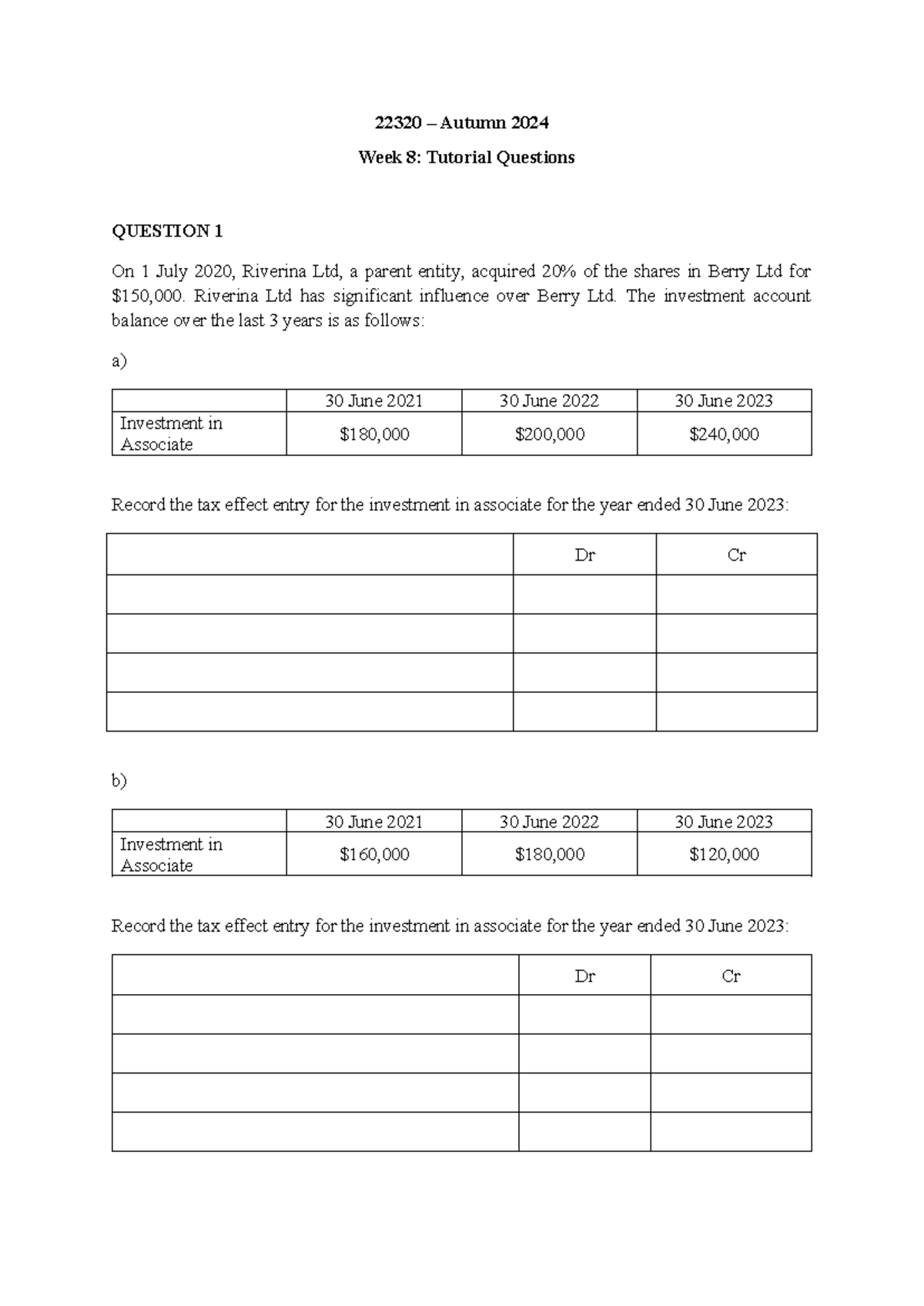 22320 Tutorial questions Week08 2024AUT - 22320 – Autumn 2024 Week 8: Tutorial Questions ...