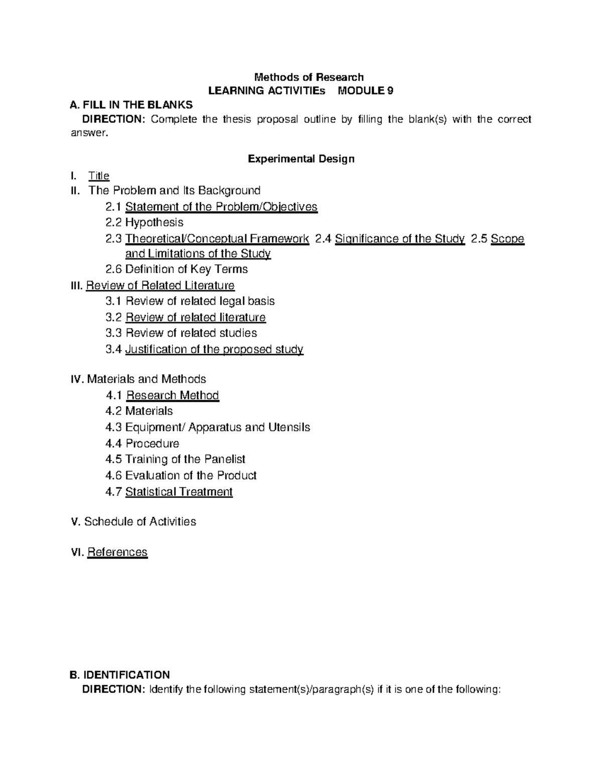 Introduction to Research Methods - Methods of Research LEARNING ...