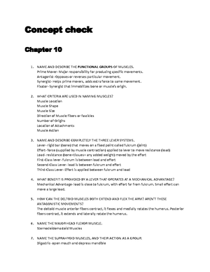 Chapter 12 Concept Check Questions - Concept check Chapter 12 1- NAME THE MOST PROMINENT GYRI ...