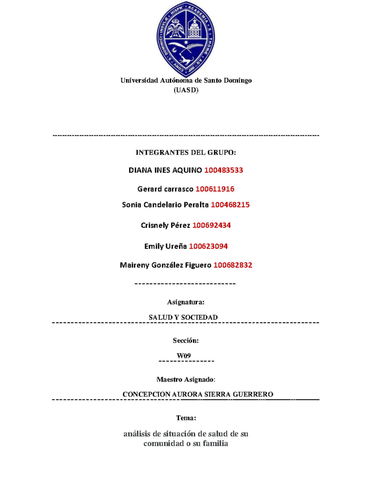Diagnostico Analisis 2 - Universidad Autónoma de Santo Domingo (UASD ...