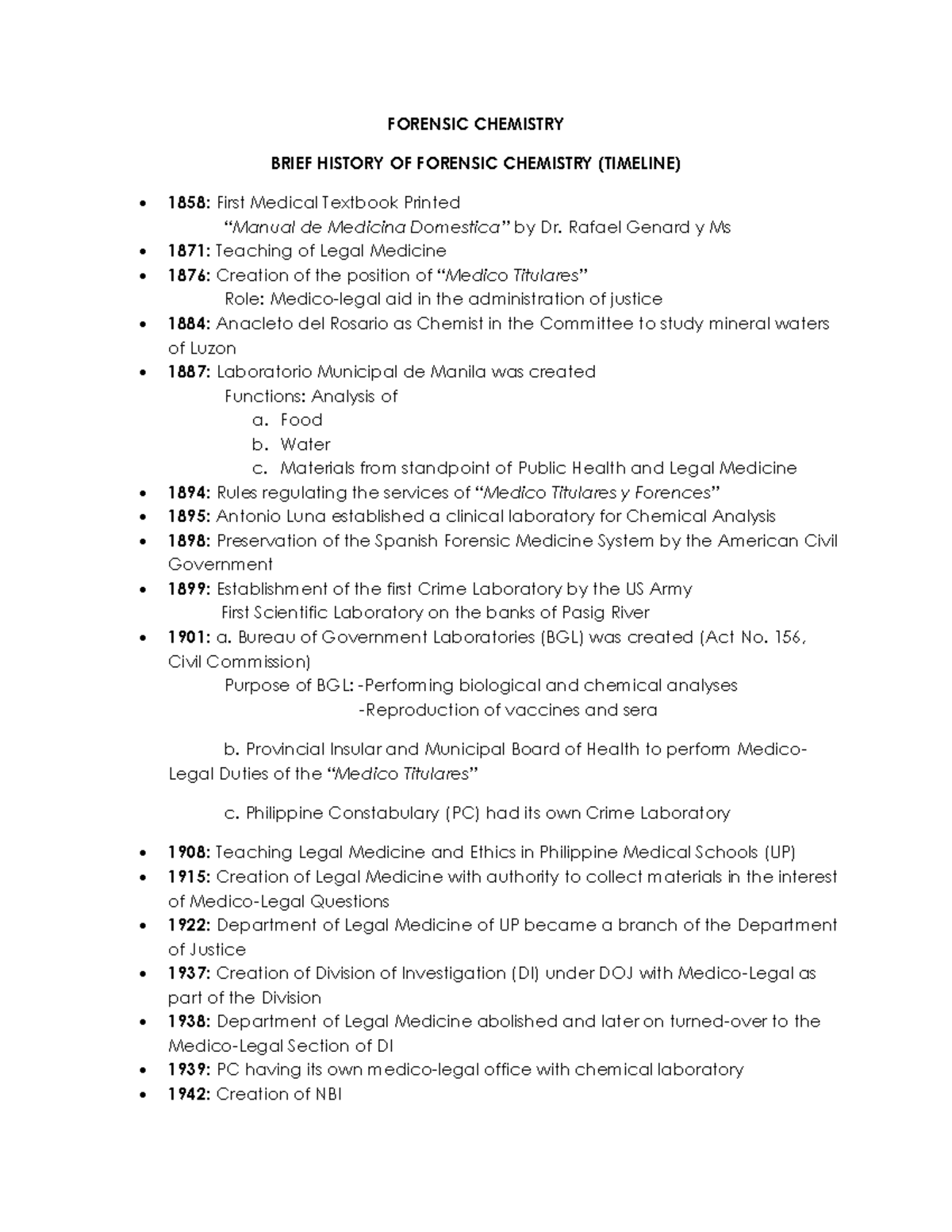 1- Brief History OF Forensic Chemistry-1 - FORENSIC CHEMISTRY BRIEF ...