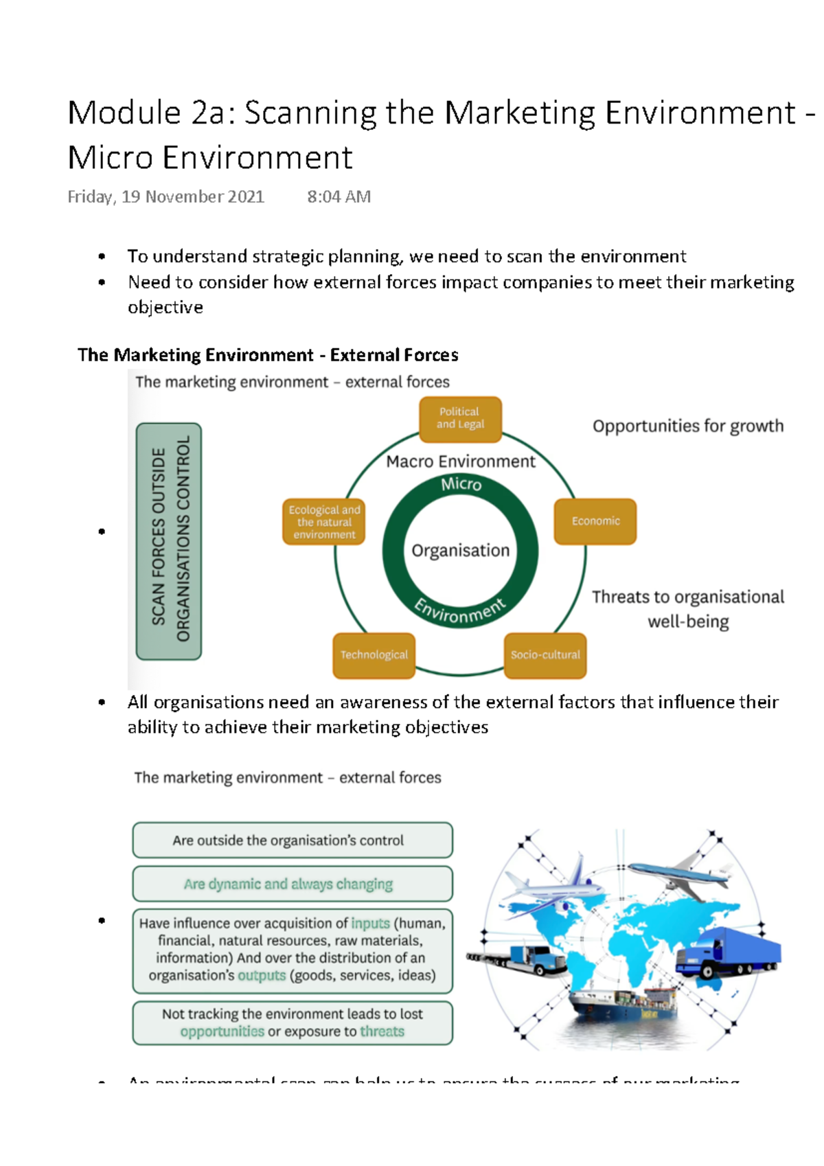 MARK101 Module 2a Scanning the Marketing Environment - The Micro ...