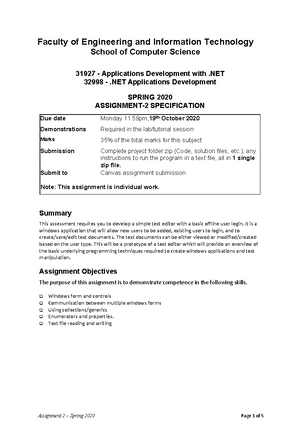 Subject outline - SUBJECT OUTLINE 31927 Application Development with ...