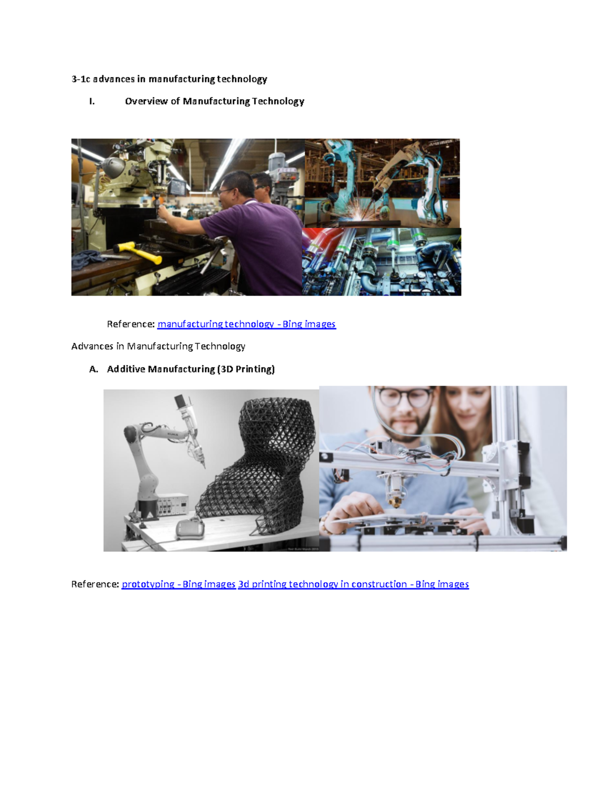 3-1C TO Technology Chain - 3-1c advances in manufacturing technology I ...