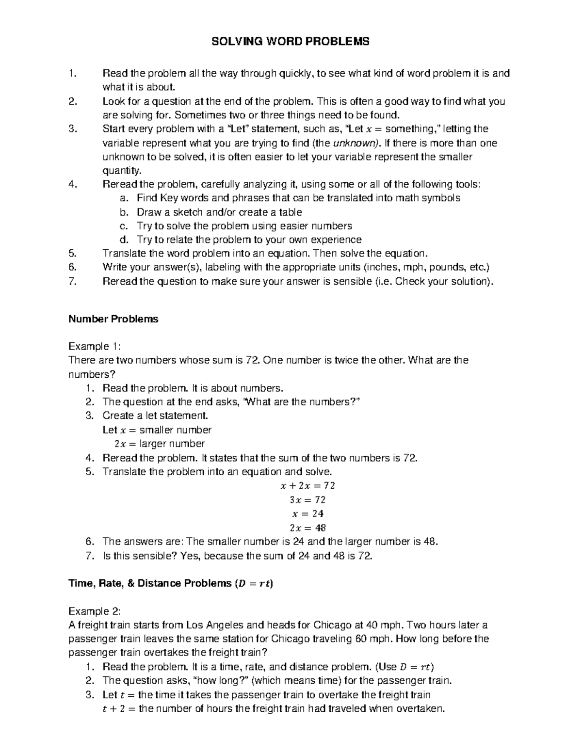 Solving Word Problems in Math Grade 9 Phillipines - SOLVING WORD ...