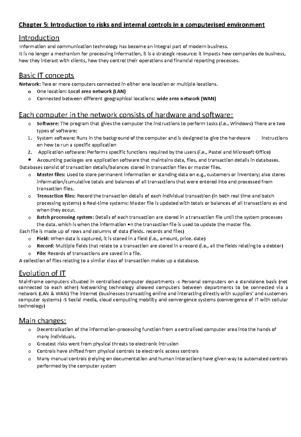 Chapter 5 - Summaries of Risks in Chaper 5 - Chapter 5: Introduction to ...
