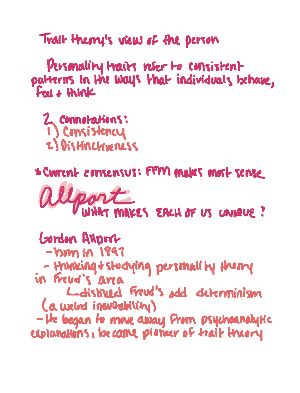 Trait theory’s view of the person - Trait theory's view of the person ...