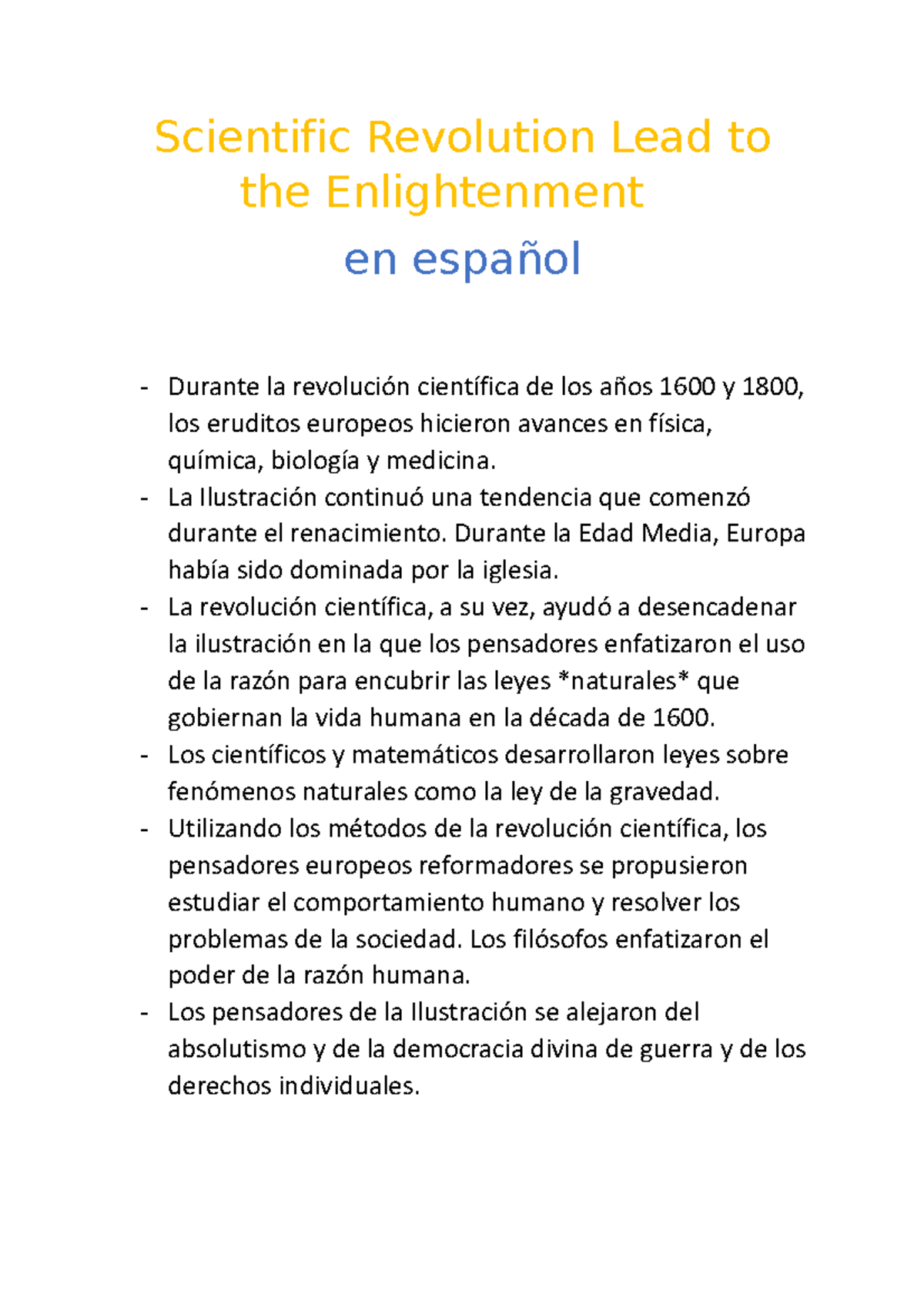 Clase 1 - 3 de marzo - 777 - Scientific Revolution Lead to the ...