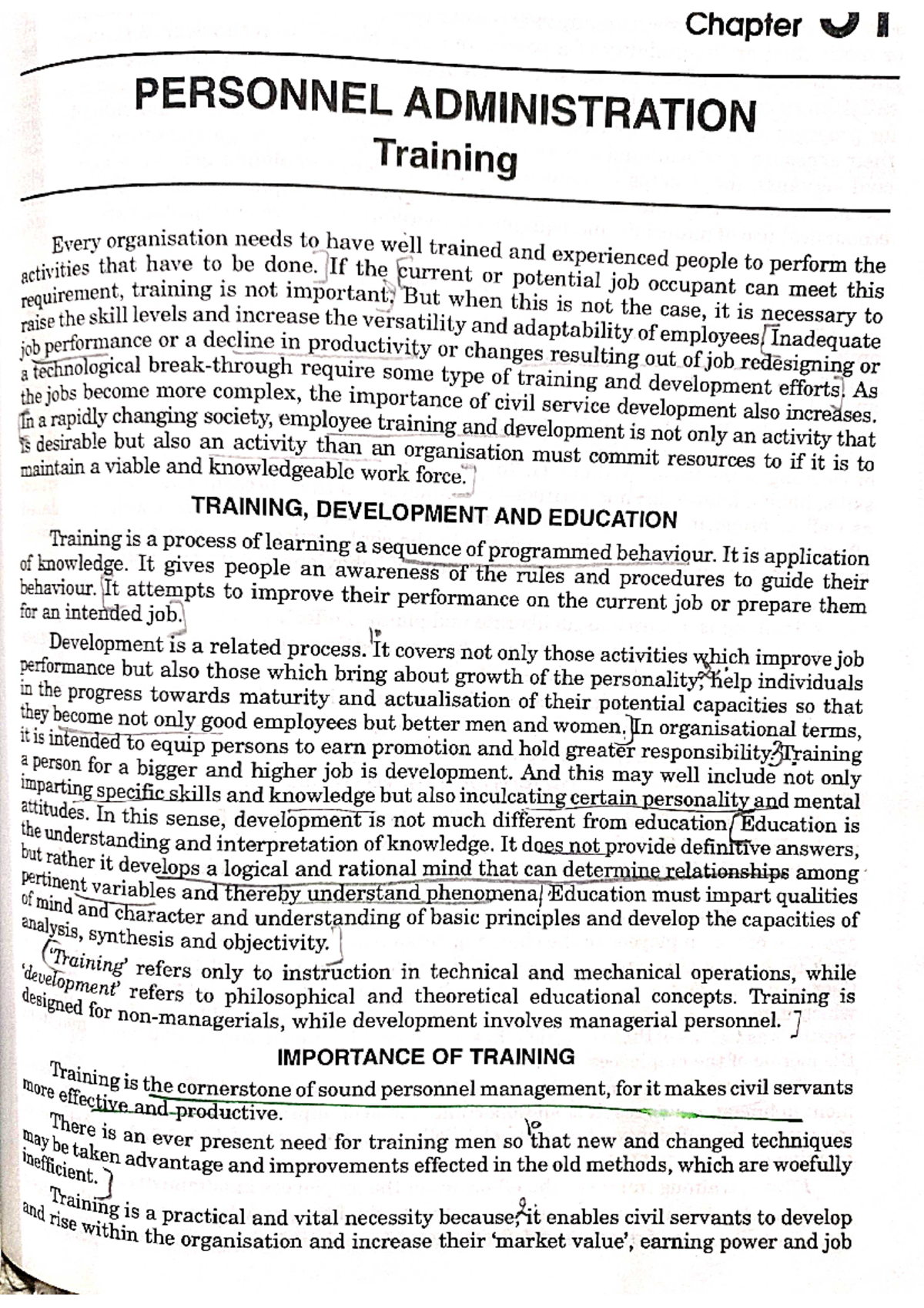 Training - NIL - Chapter PERSONNEL ADMINISTRATION Training Every that ...