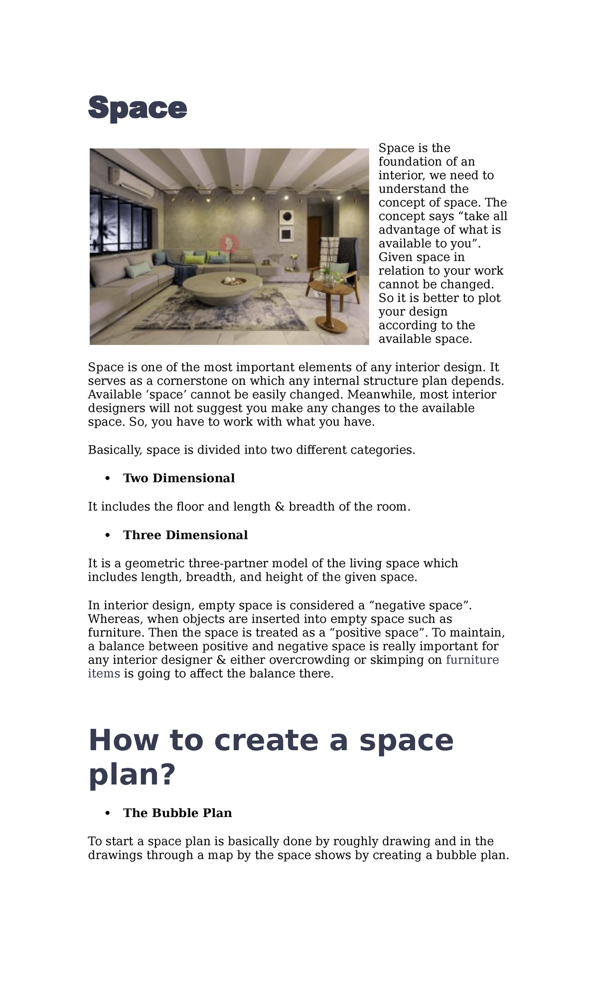 Principles and Elements of Interior Design - Bs Architecture - SLU ...