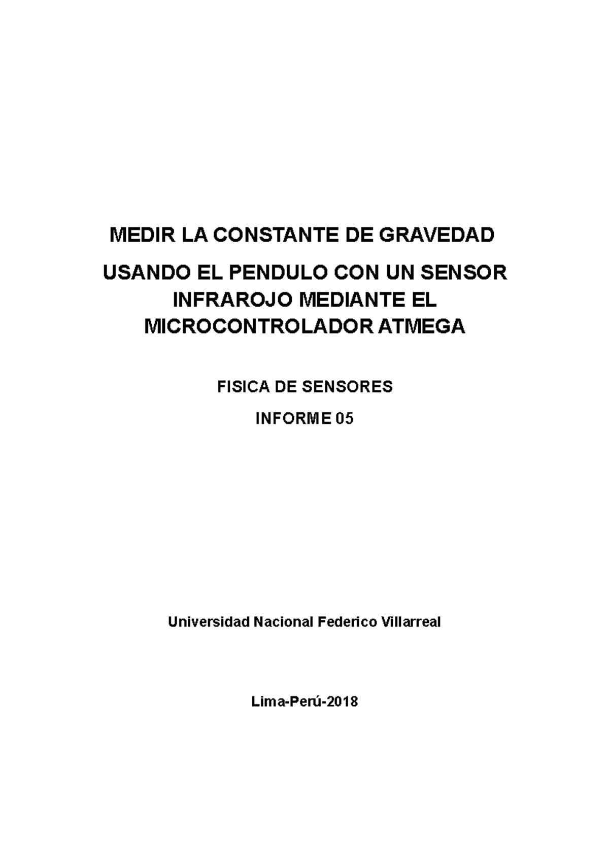 Medir LA Constante DE Gravedad - MEDIR LA CONSTANTE DE GRAVEDAD USANDO ...