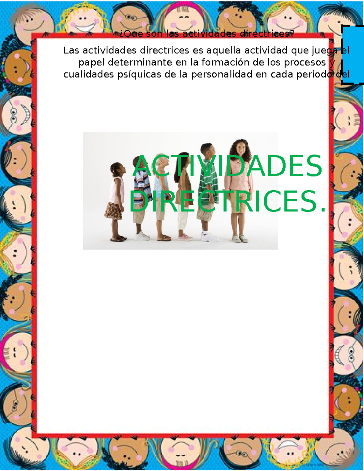 actividades directrices - ACTIVIDADES DIRECTRICES. ¿Que son las ...