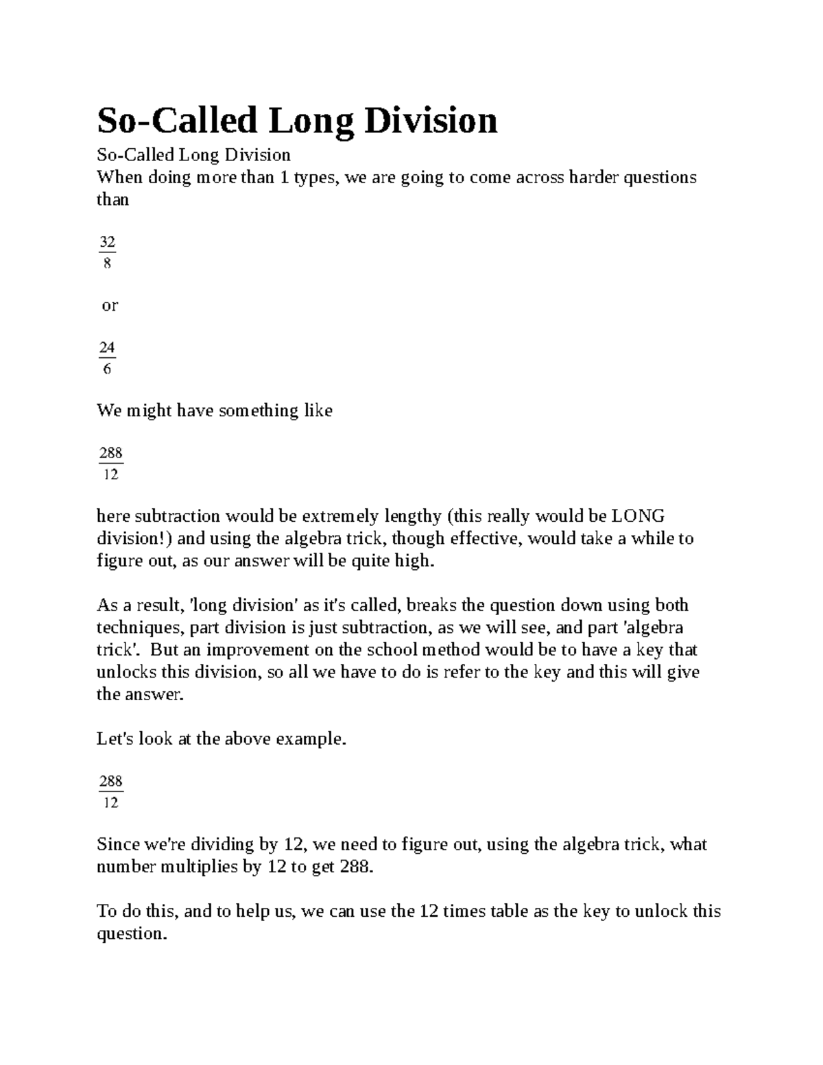 The Math Hack Book - So-Called Long Division So-Called Long ...