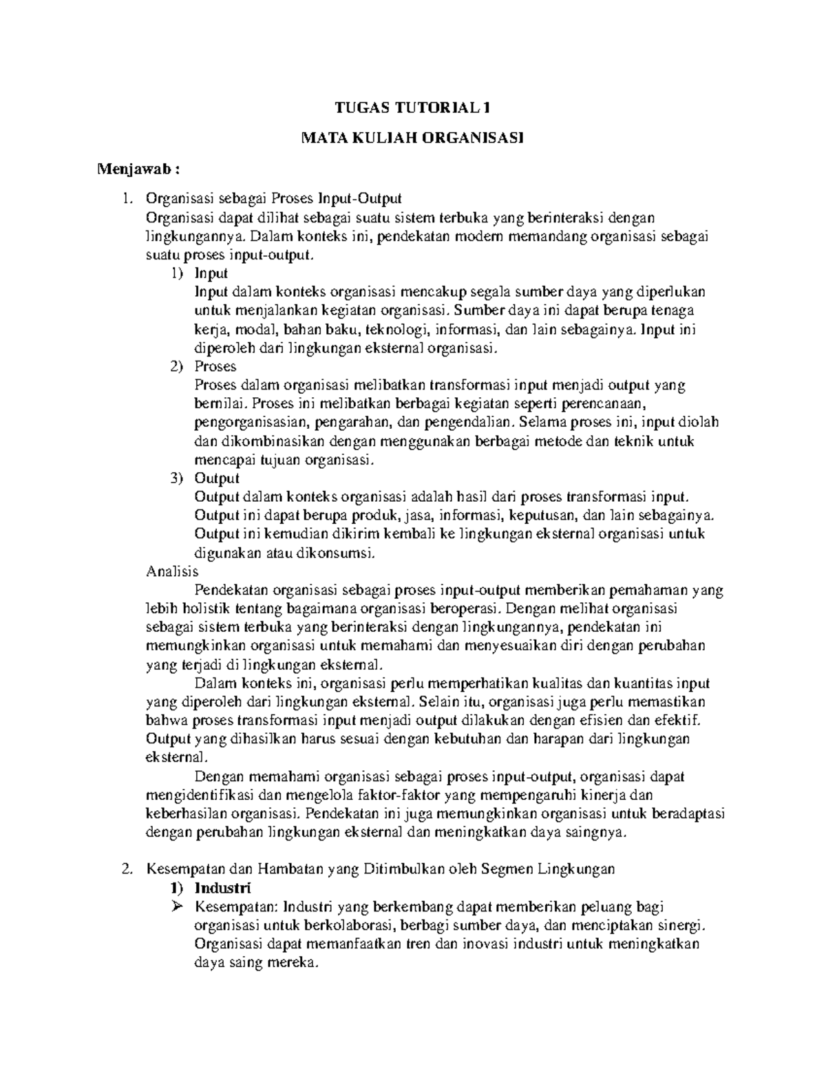 Tugas Tutorial 1 EKMA4157 - TUGAS TUTORIAL 1 MATA KULIAH ORGANISASI ...