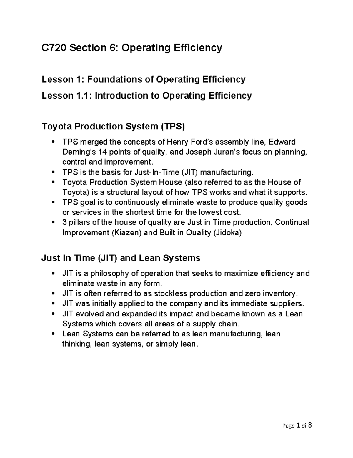 C&@) Section-MRG-OE - study guide - C720 Section 6: Operating ...