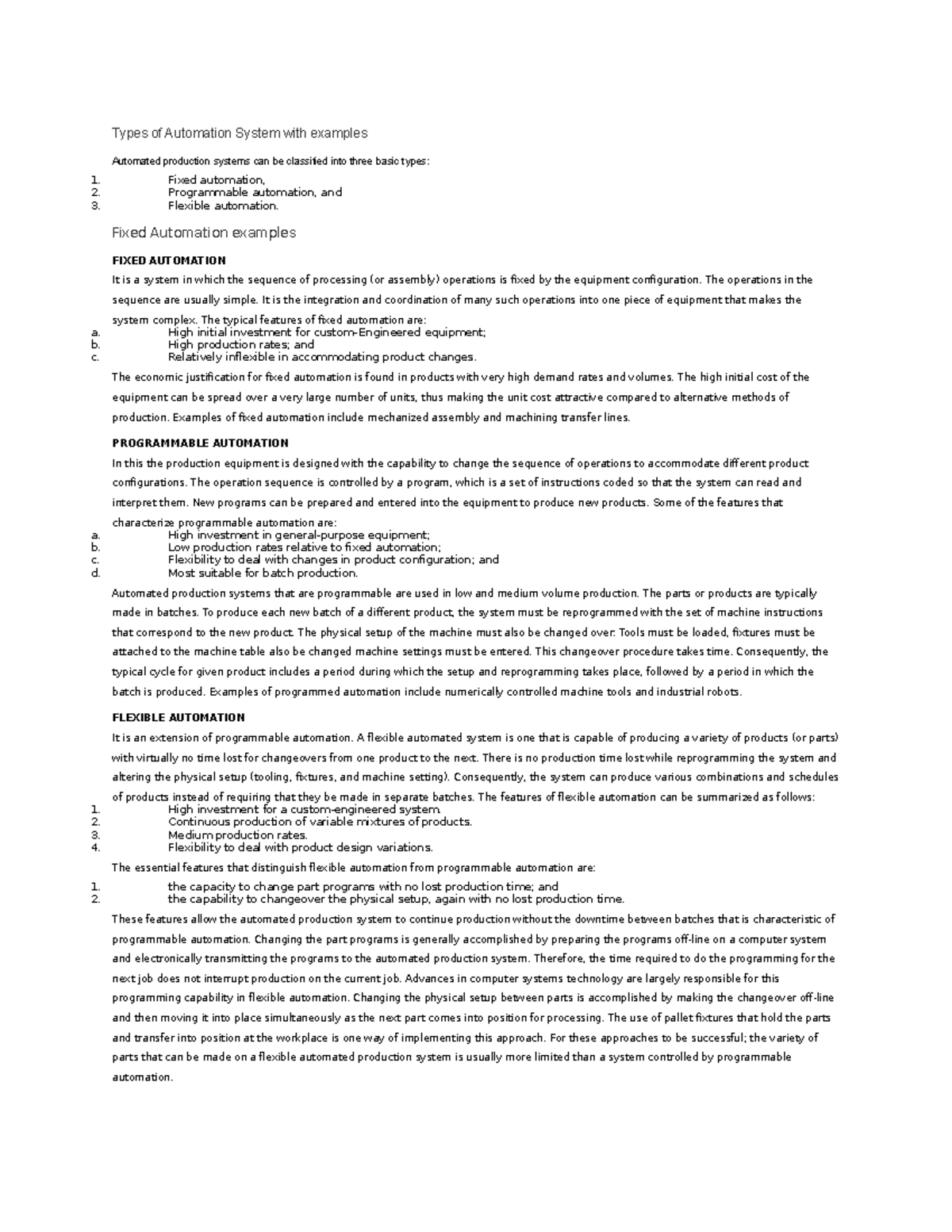 Types of Automation System with examples - Types of Automation System ...