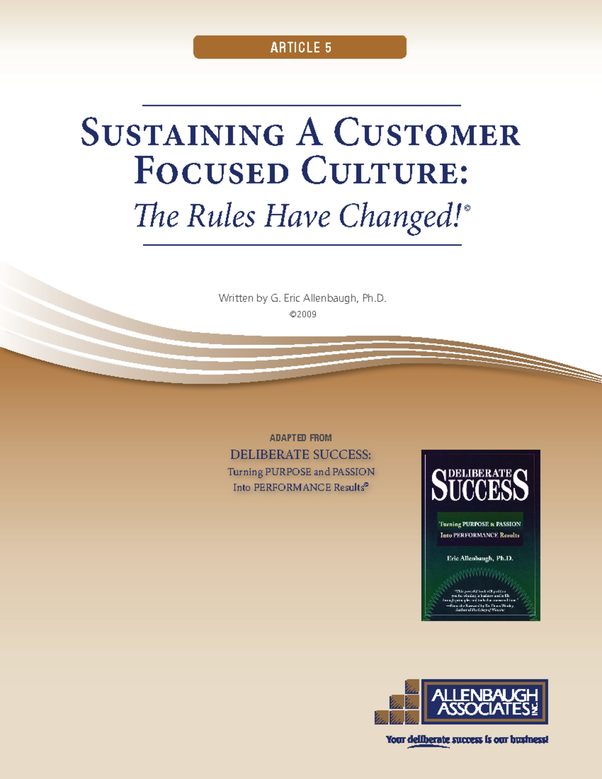 Article 5 Sustaining-A-Customer-Focused-Culture - Sustaining A Customer ...