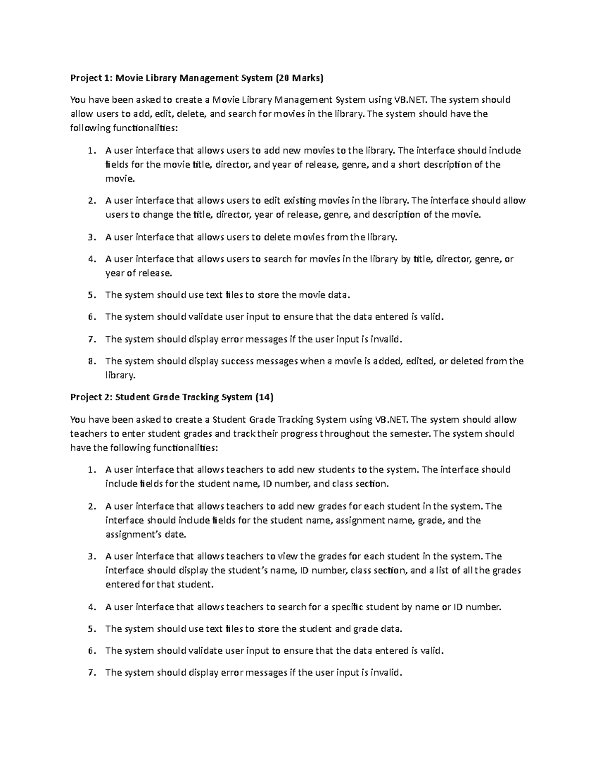 VB 2023 SEM2 Projects 1 - Project 1: Movie Library Management System ...