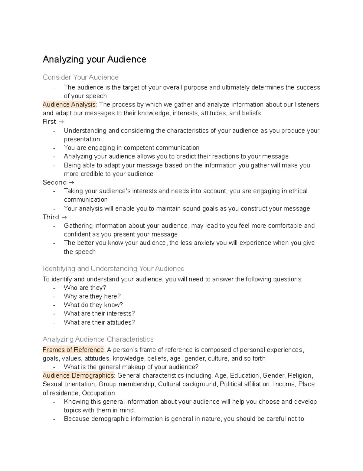 Chapter 6 P2P - Analyzing your Audience Consider Your Audience The ...