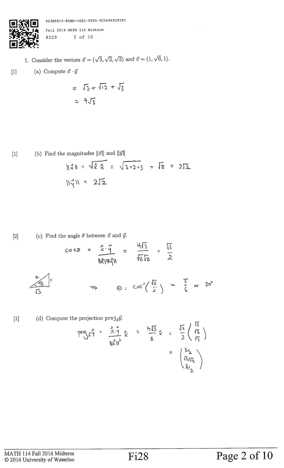 Midterm 2016, questions and answers - Math 127 - Studocu
