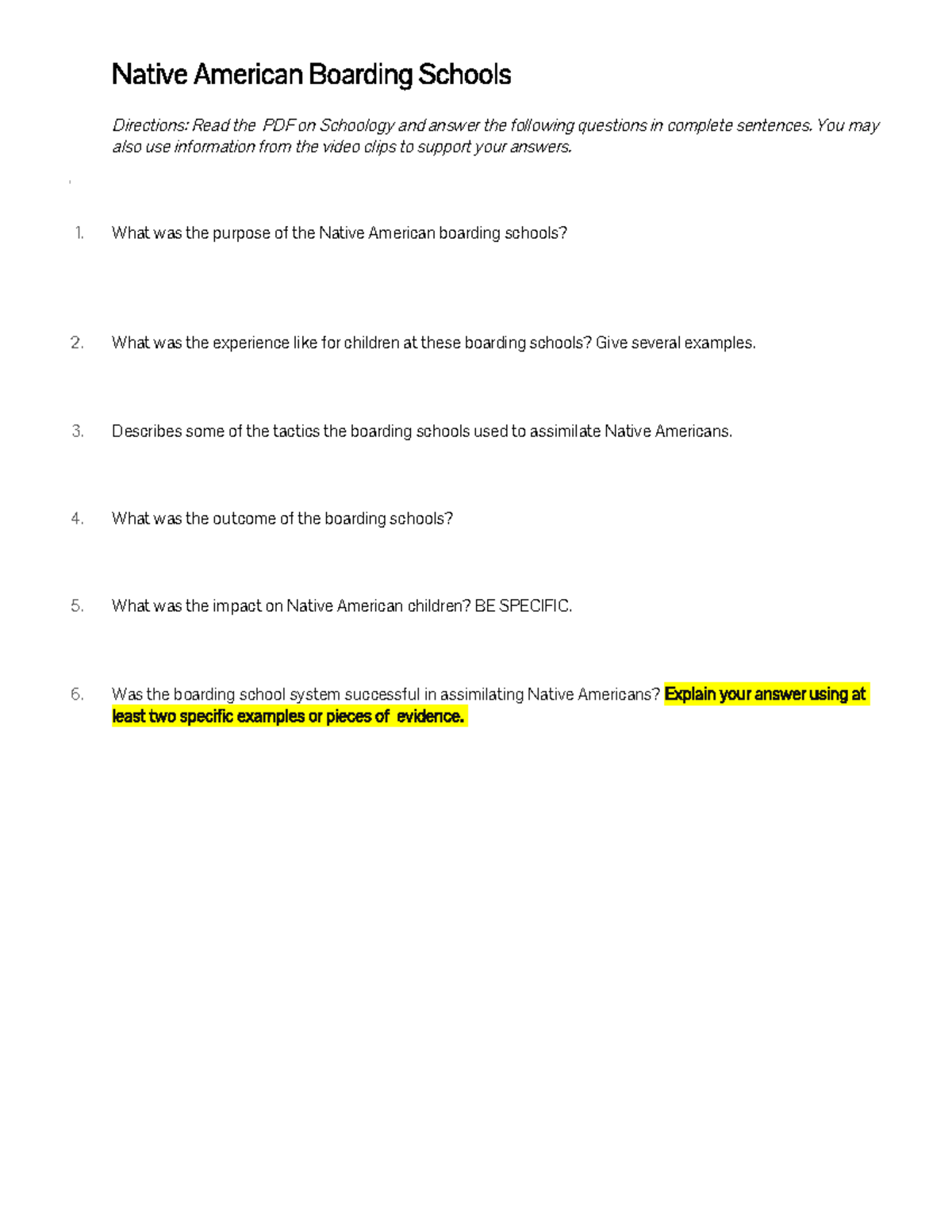 Copy of Native American Boarding Schools - Native American Boarding ...