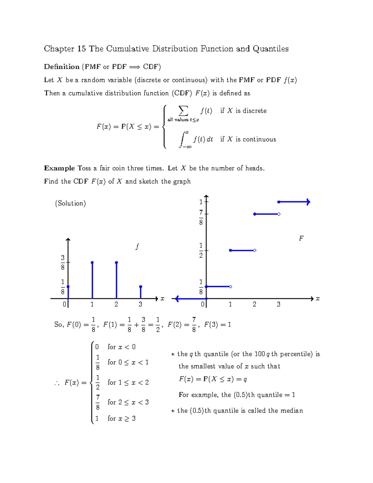 451 15 - notes taken in class - Chapter 15 The Cumulative Distribution ...