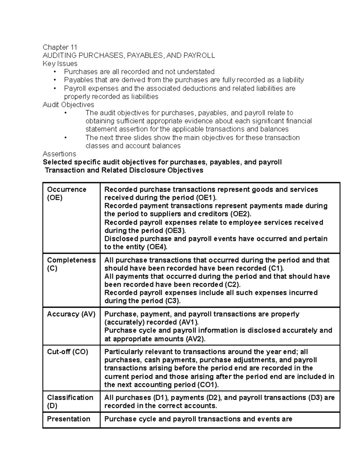 Chapter 11 - abc - Chapter 11 AUDITING PURCHASES, PAYABLES, AND PAYROLL ...
